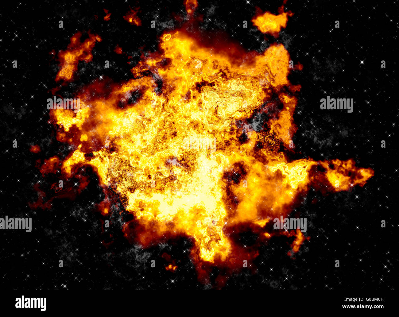 bright explosion flash on a black backgrounds. fire burst Stock Photo ...