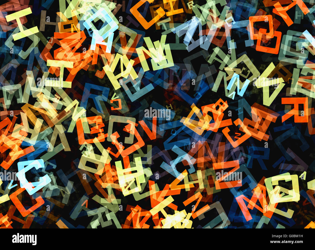 heap of abstract multicolored flying alphabet letters Stock Photo - Alamy