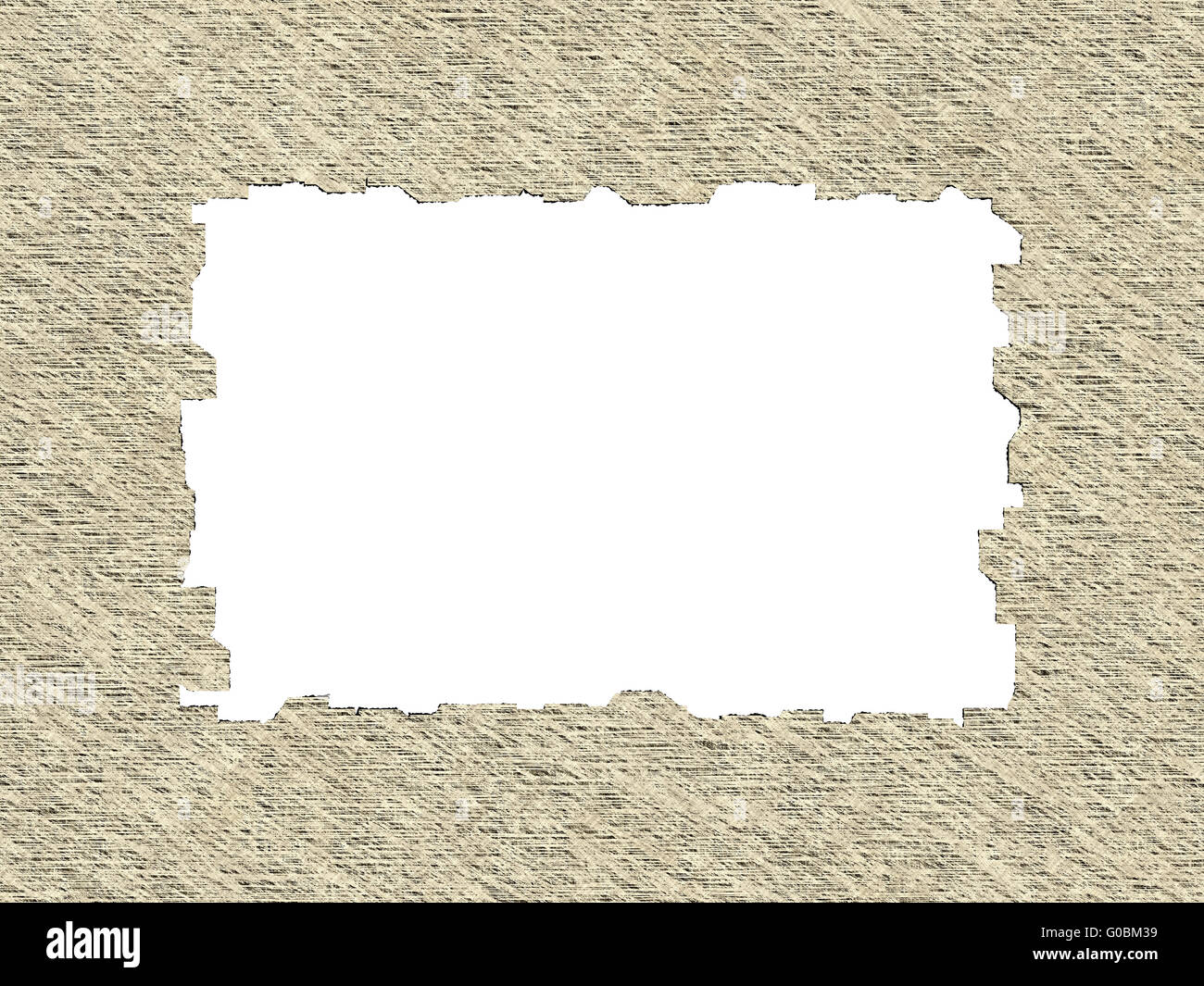 Blank Retro Paper Frame Texture with Clipping Path Stock Photo - Alamy