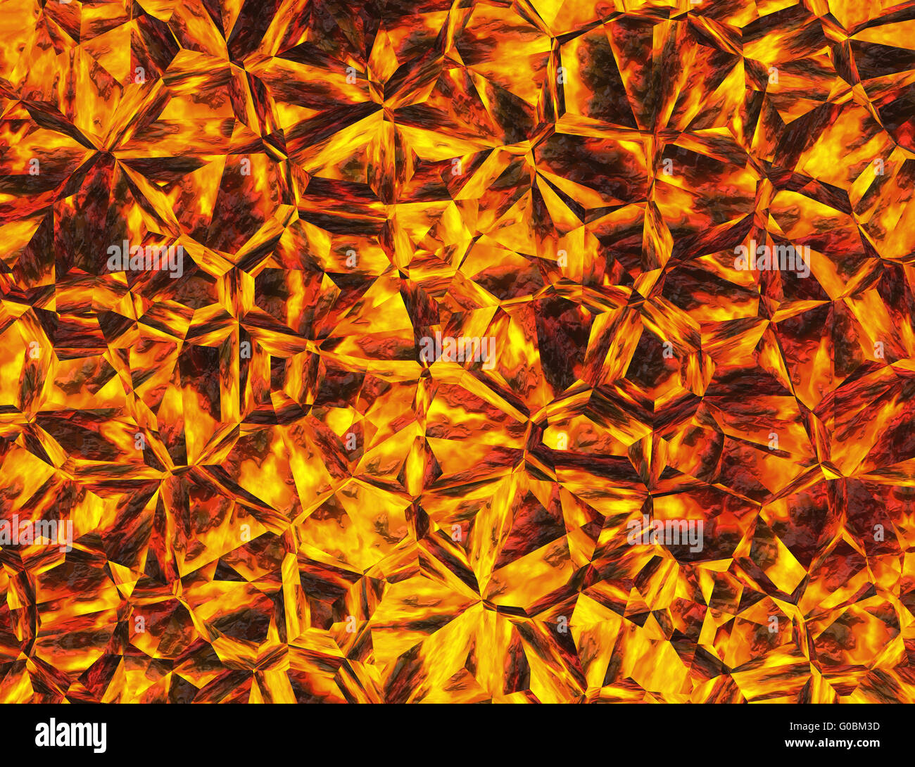 golden colored relief crystal fire backgrounds Stock Photo - Alamy