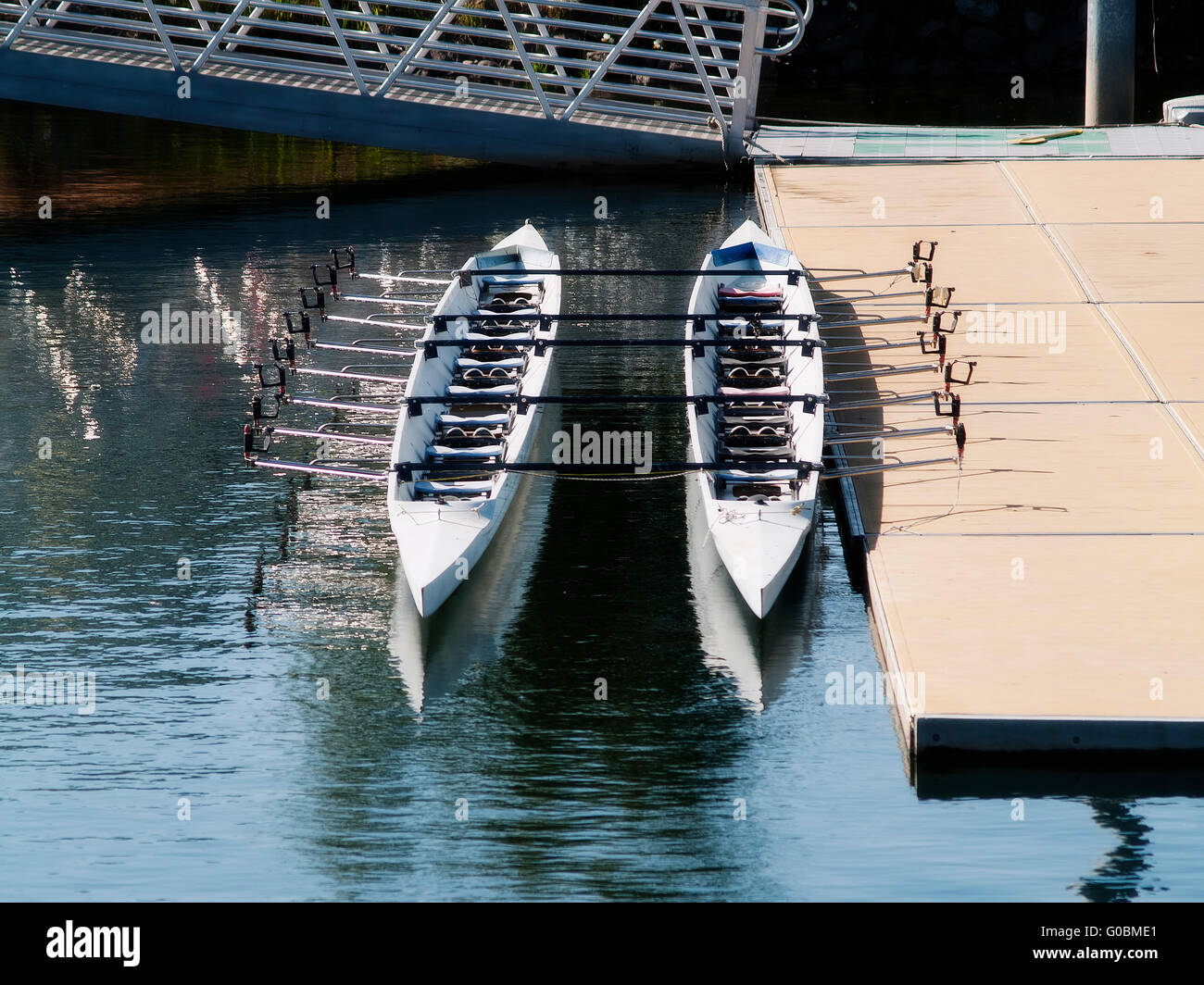 Two rowing shells hi-res stock photography and images - Alamy