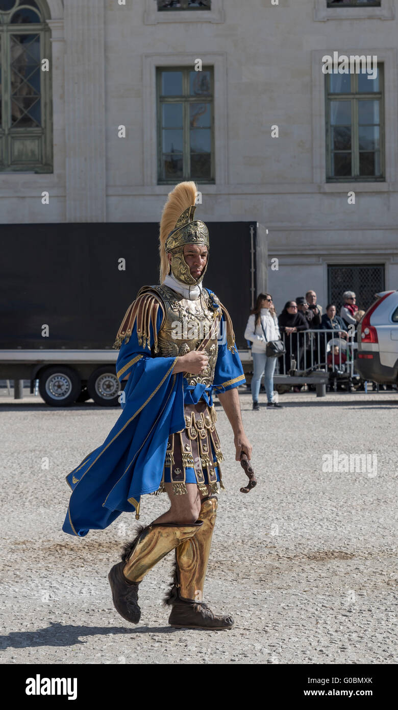 Roman re-enactment games in Arena of Nimes a Roman amphitheatre ...