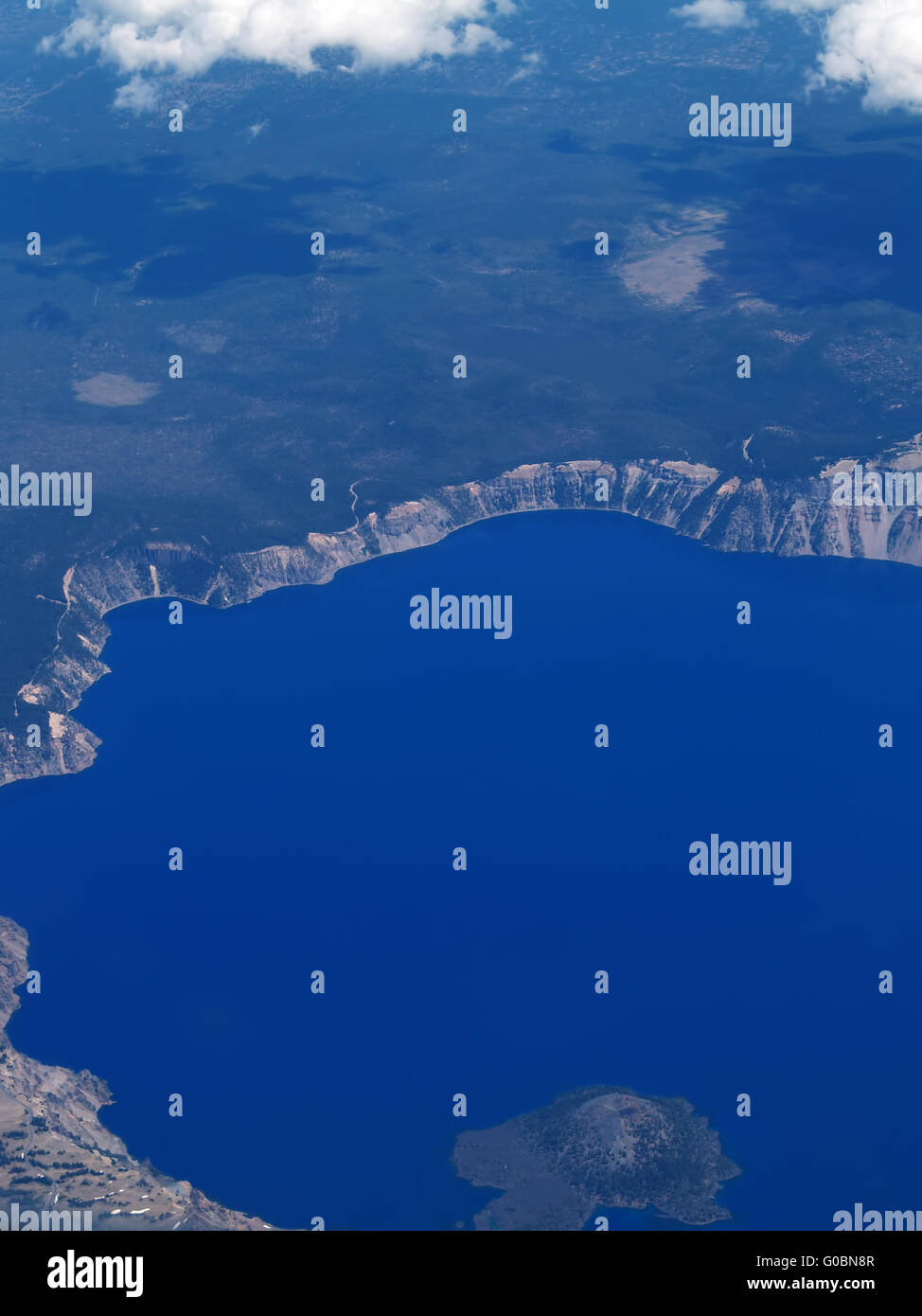 Aerial View Of Lake Shore Line And Surrounding Land Stock Photo - Alamy