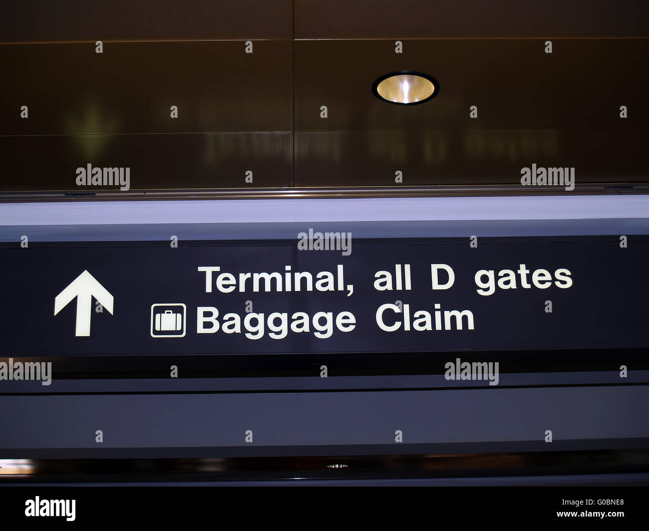 All Gates Terminal And Baggage Claim Sign Airport Stock Photo - Alamy