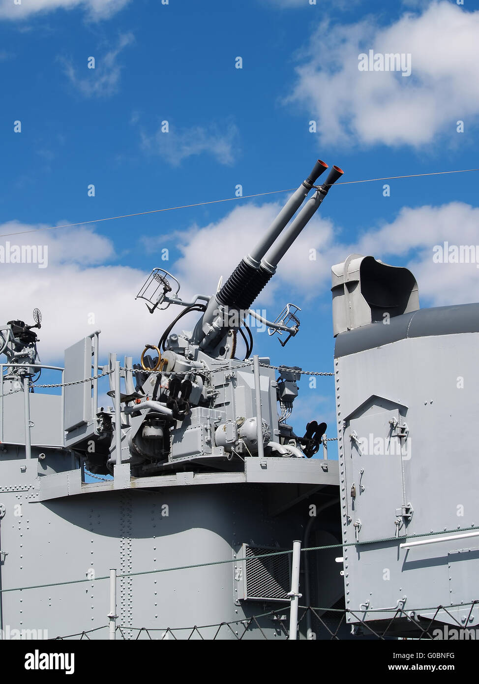 Gun Mount On World War II Era Naval Ship Stock Photo - Alamy
