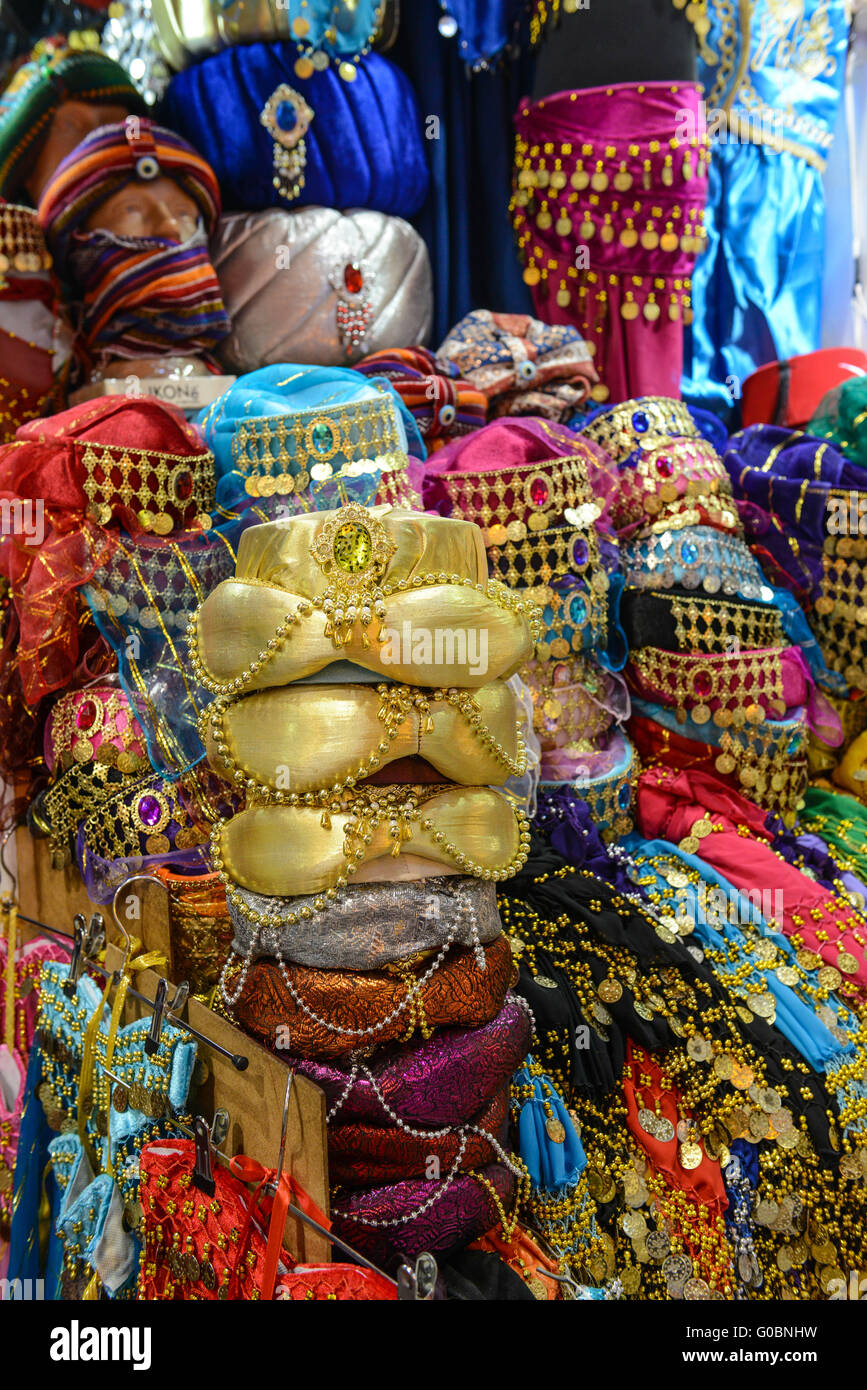 Colorful Fez Hats and Slippers Clothing in Istanbul Turkey Stock Photo ...