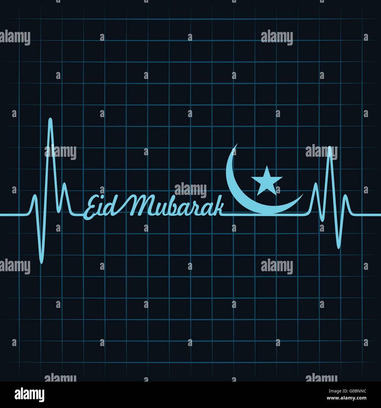 Creative calligraphy of text happy eid - vector illustration Stock ...