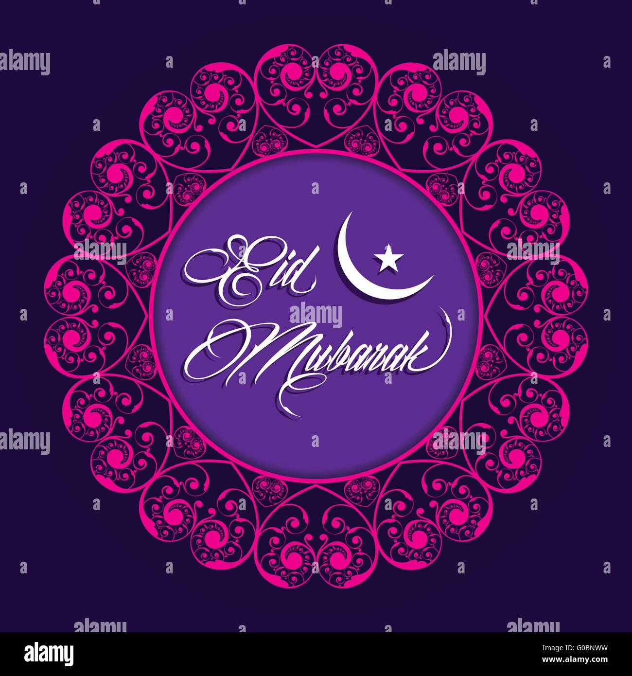 Creative calligraphy of text happy eid - vector illustration Stock ...