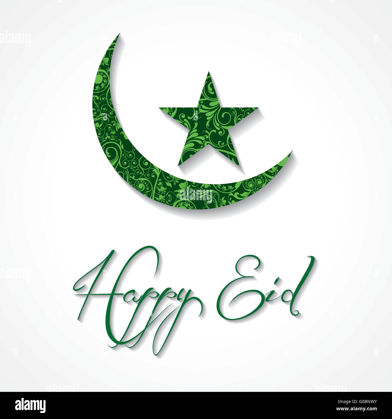 Creative calligraphy of text happy eid - vector illustration Stock ...
