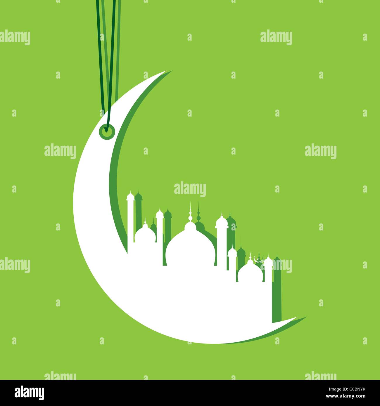 Creative calligraphy of text happy eid - vector illustration Stock ...