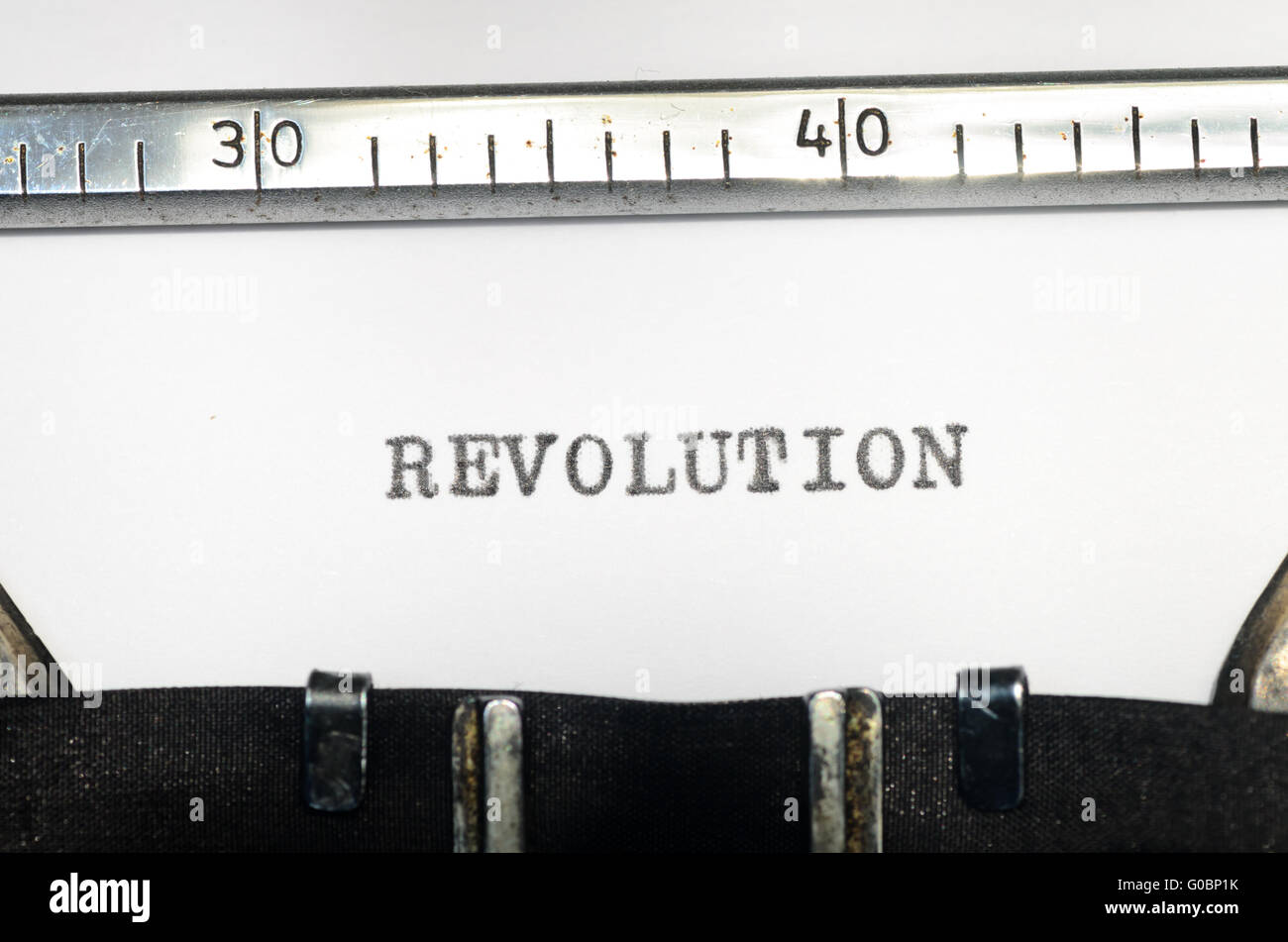 word revolution typed on an old typewriter Stock Photo - Alamy