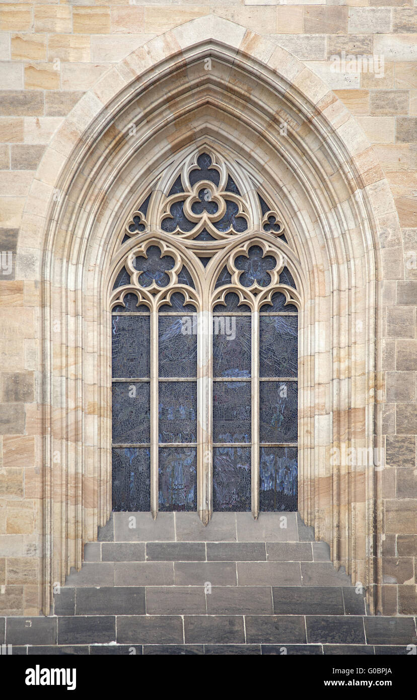 Ornamented window of a cathedral in gothic style Stock Photo - Alamy