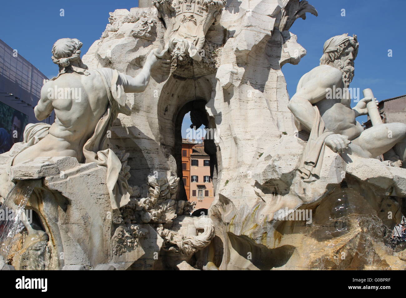 The four streams fountain in rome Stock Photo - Alamy