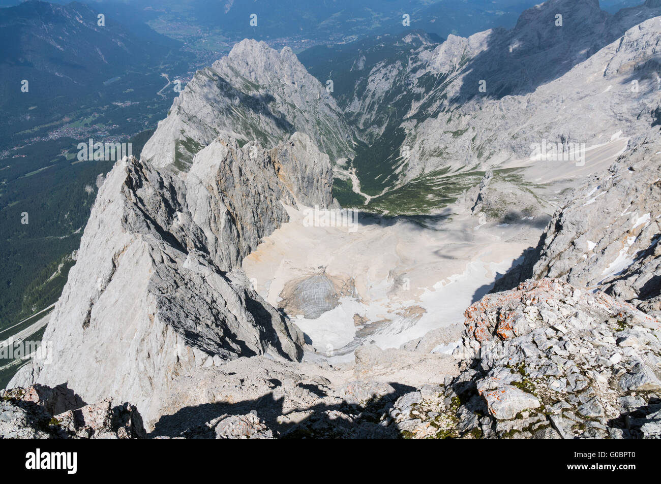 Waxenstein Crest and Höllen Valley Stock Photo - Alamy