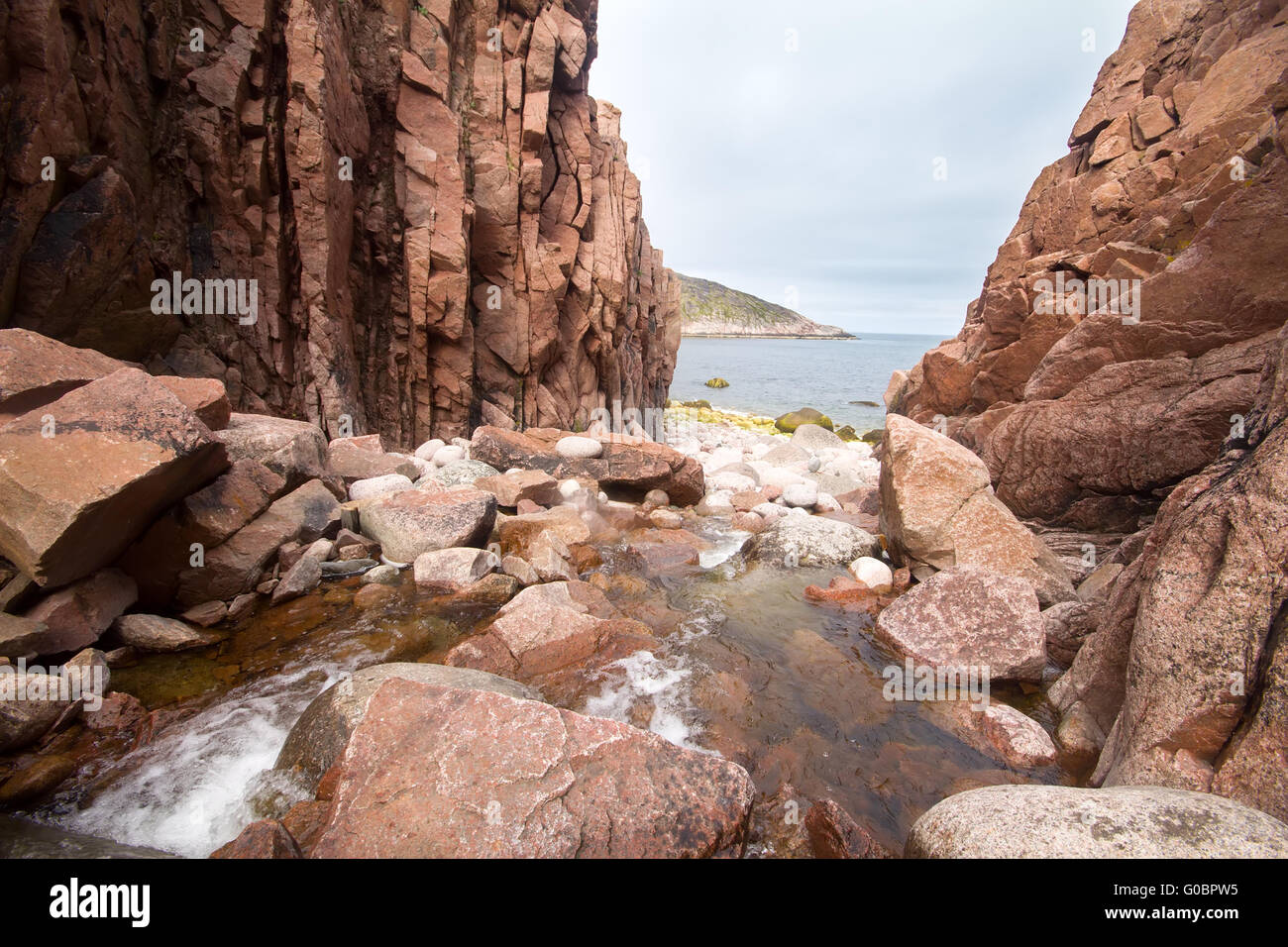 polar region northern Scandinavian river flows into Barents Sea Stock ...