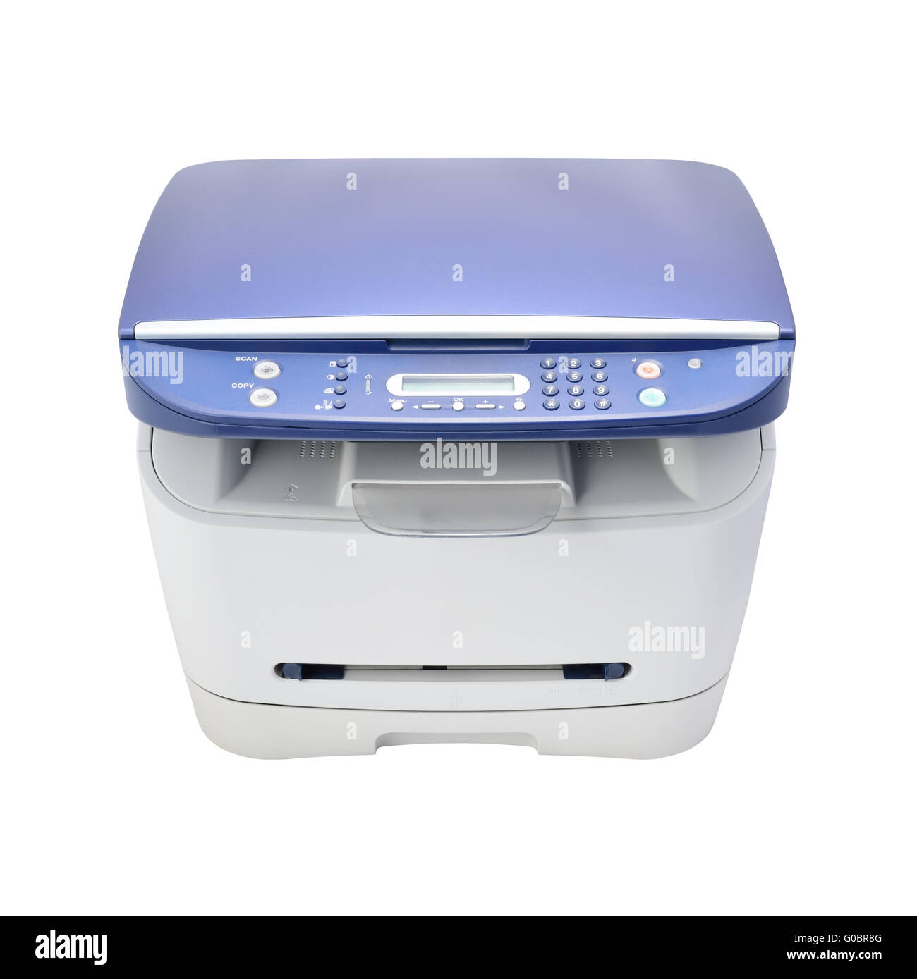 Multifunction printer isolated on white Stock Photo - Alamy