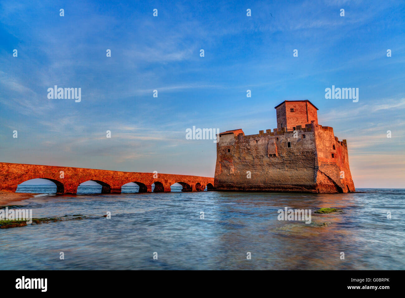 Torre Astura fortress Stock Photo - Alamy