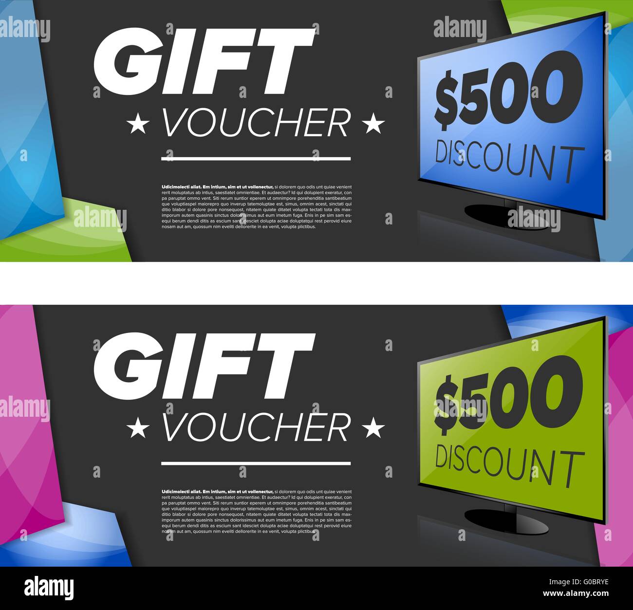 Voucher coupon gift certificate Stock Vector Images - Alamy