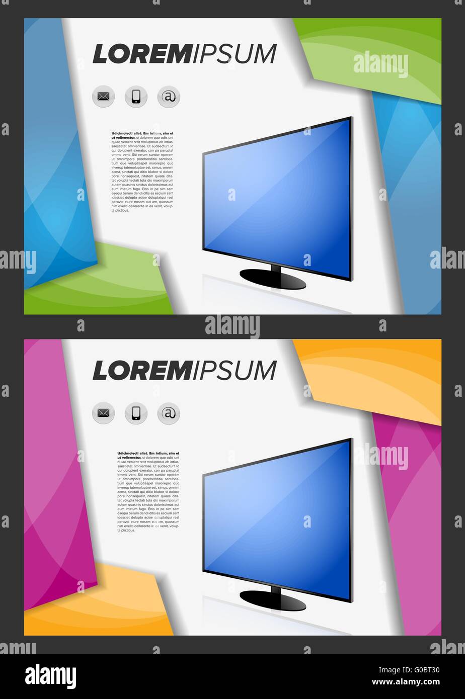 Flayer template with LED TV Stock Vector Image & Art - Alamy