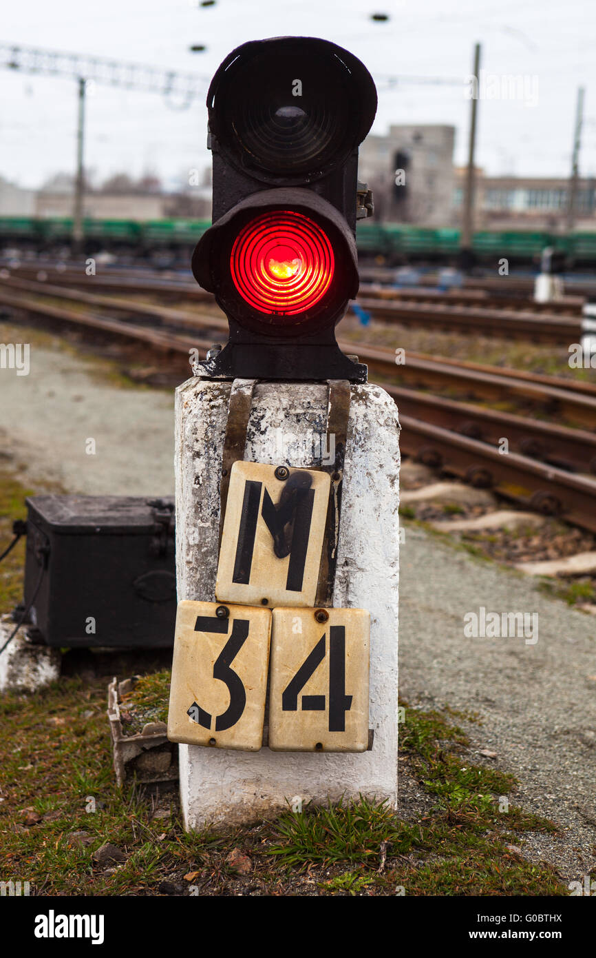 Red train station with steel railing hi-res stock photography and ...