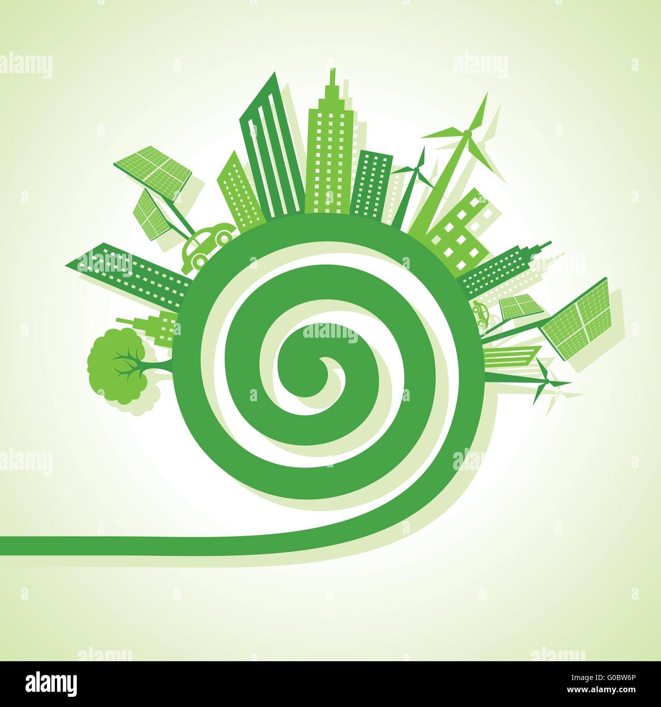 Save Nature Concept - World Environment Day stock vector Stock Vector ...