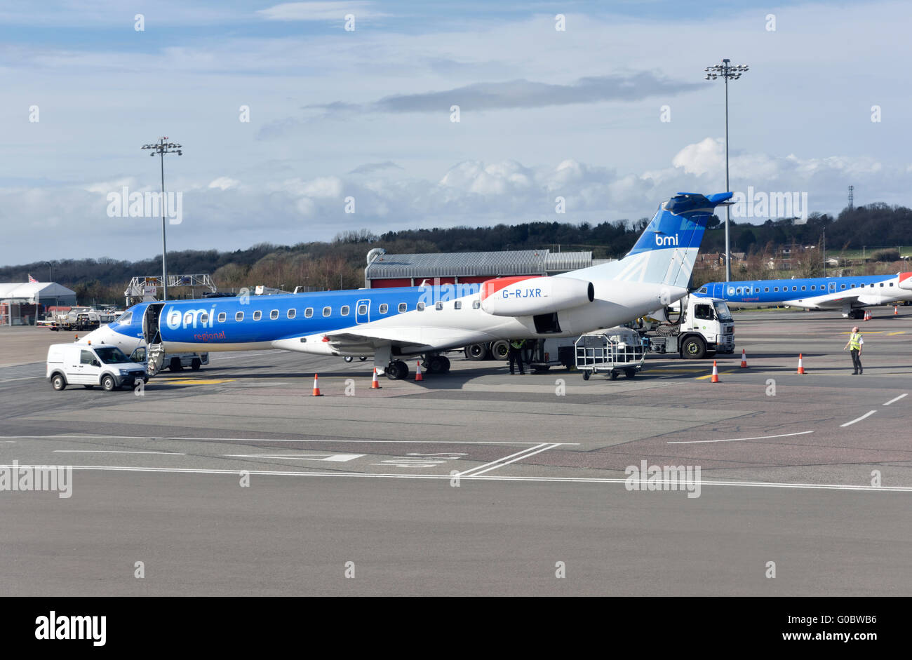 BMI Regional plane on ground at airport, another behind Stock Photo - Alamy