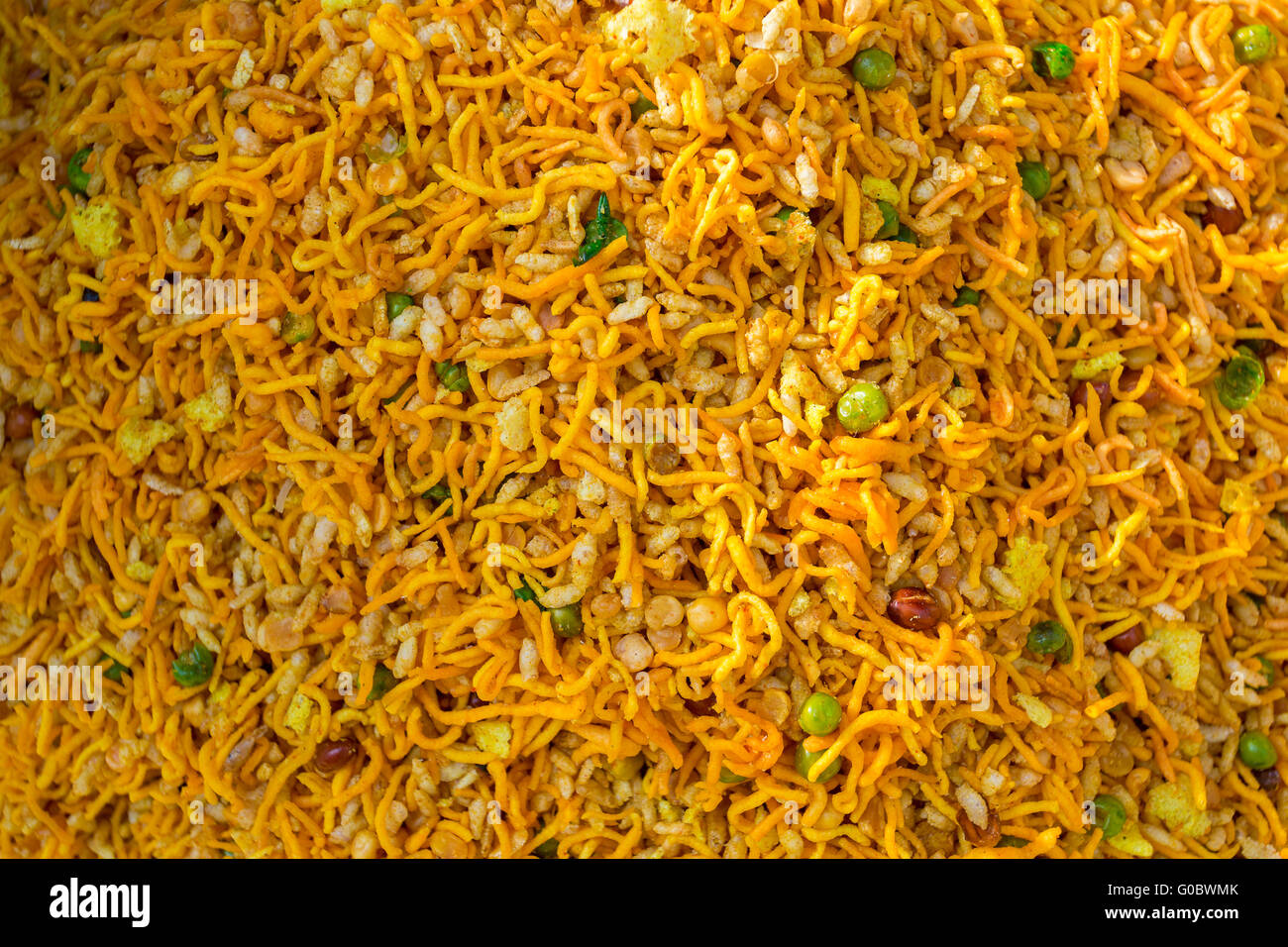 Colorful handmade food, locally called Chanachur, in a Bangla Pohela ...