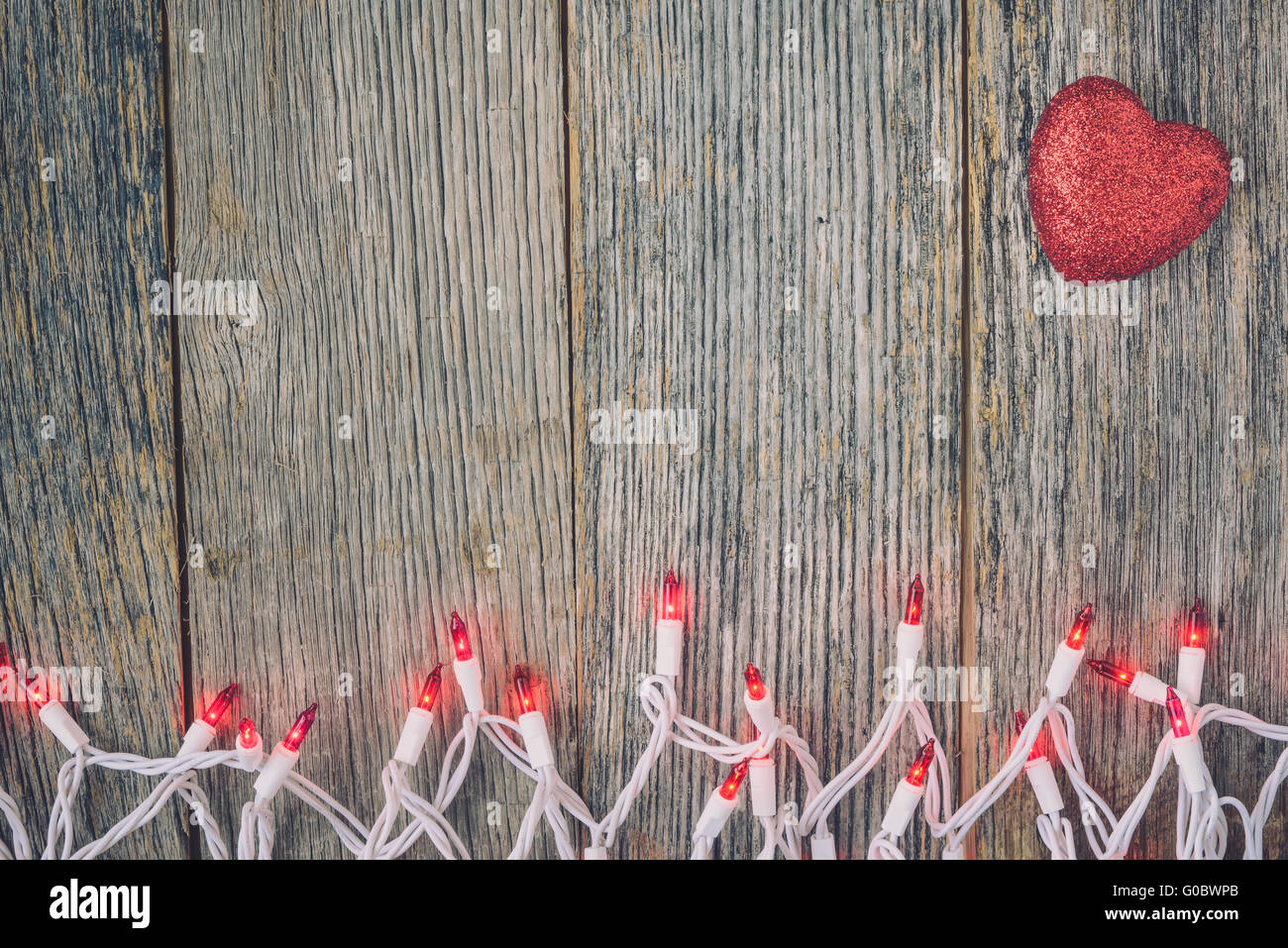 Valentine's Day Top Down Background Blurred with Hearts and Lights ...