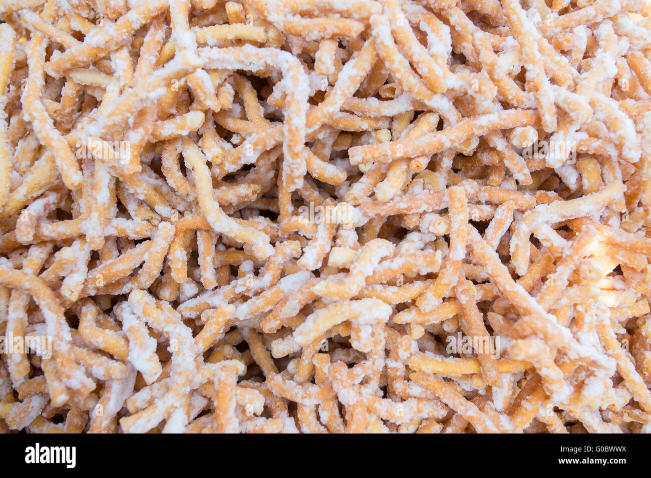 Colorful handmade food, locally called Misti Nimki, in a Bangla Pohela ...