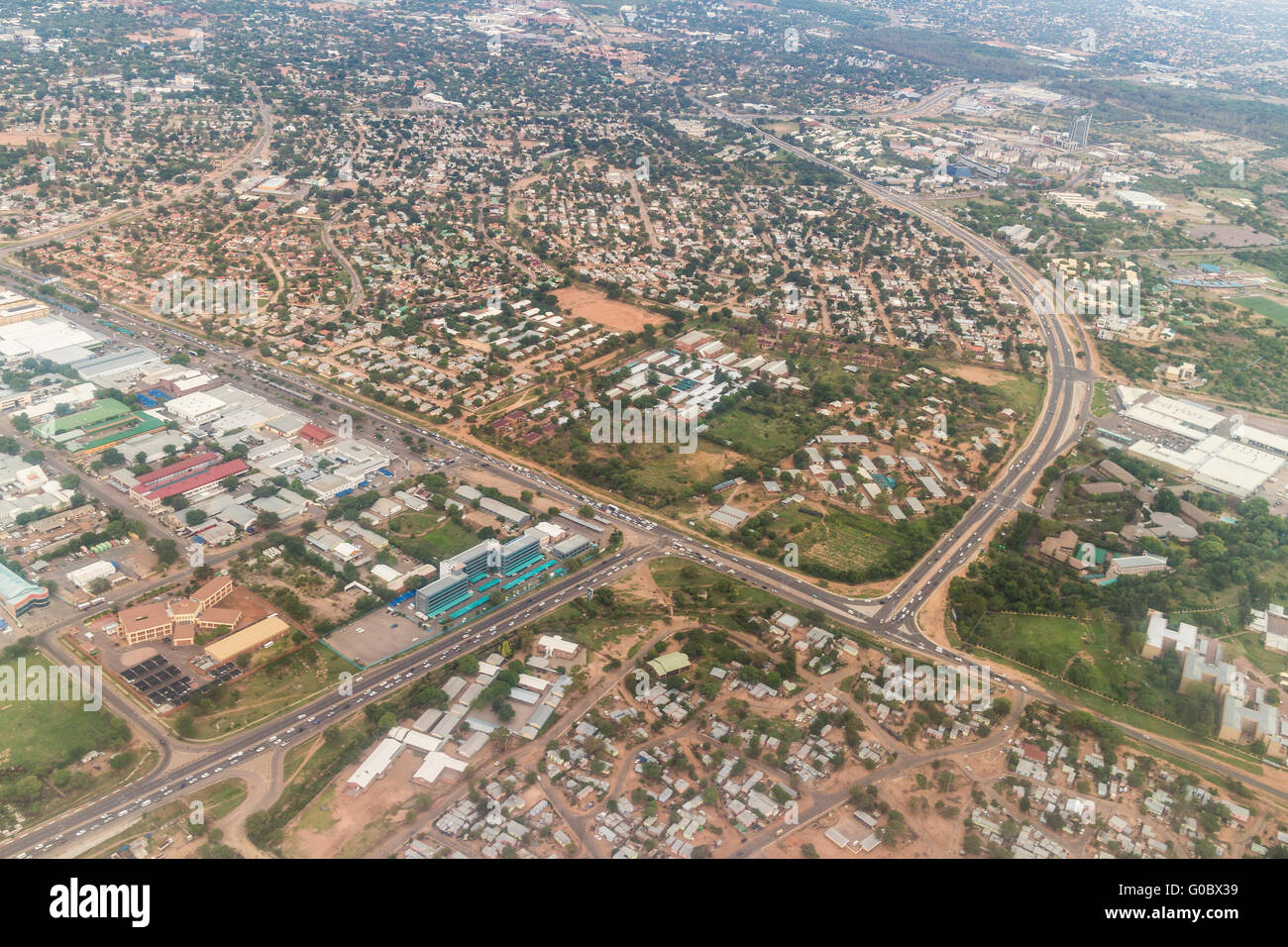 Aerial view of Gaborone Stock Photo - Alamy