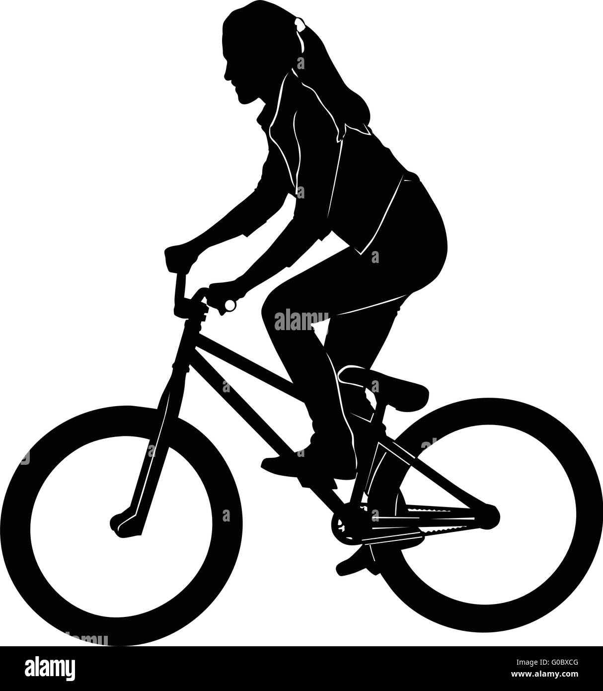 Riding his bicycle Black and White Stock Photos & Images - Alamy