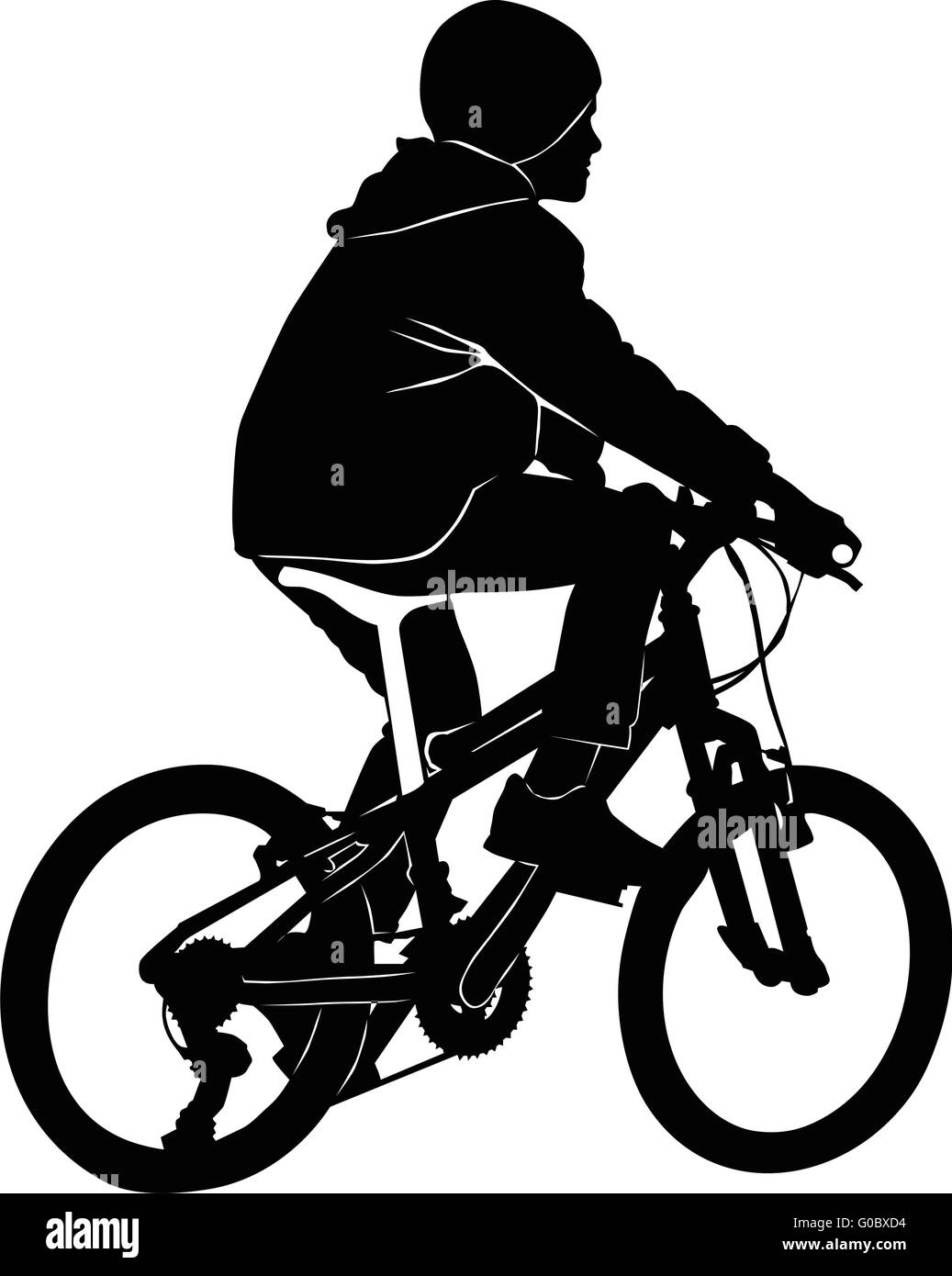 Black male riding bicycle Black and White Stock Photos & Images - Alamy