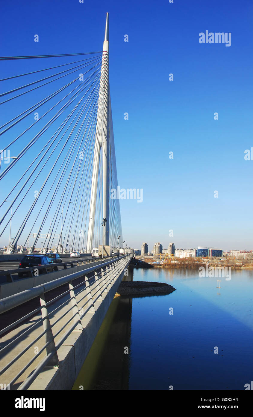 Ada bridge in Belgrade Stock Photo - Alamy