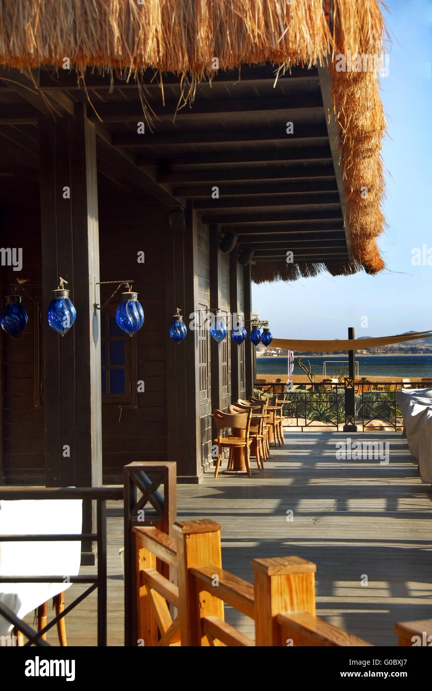 Terrace of restaurant Stock Photo - Alamy