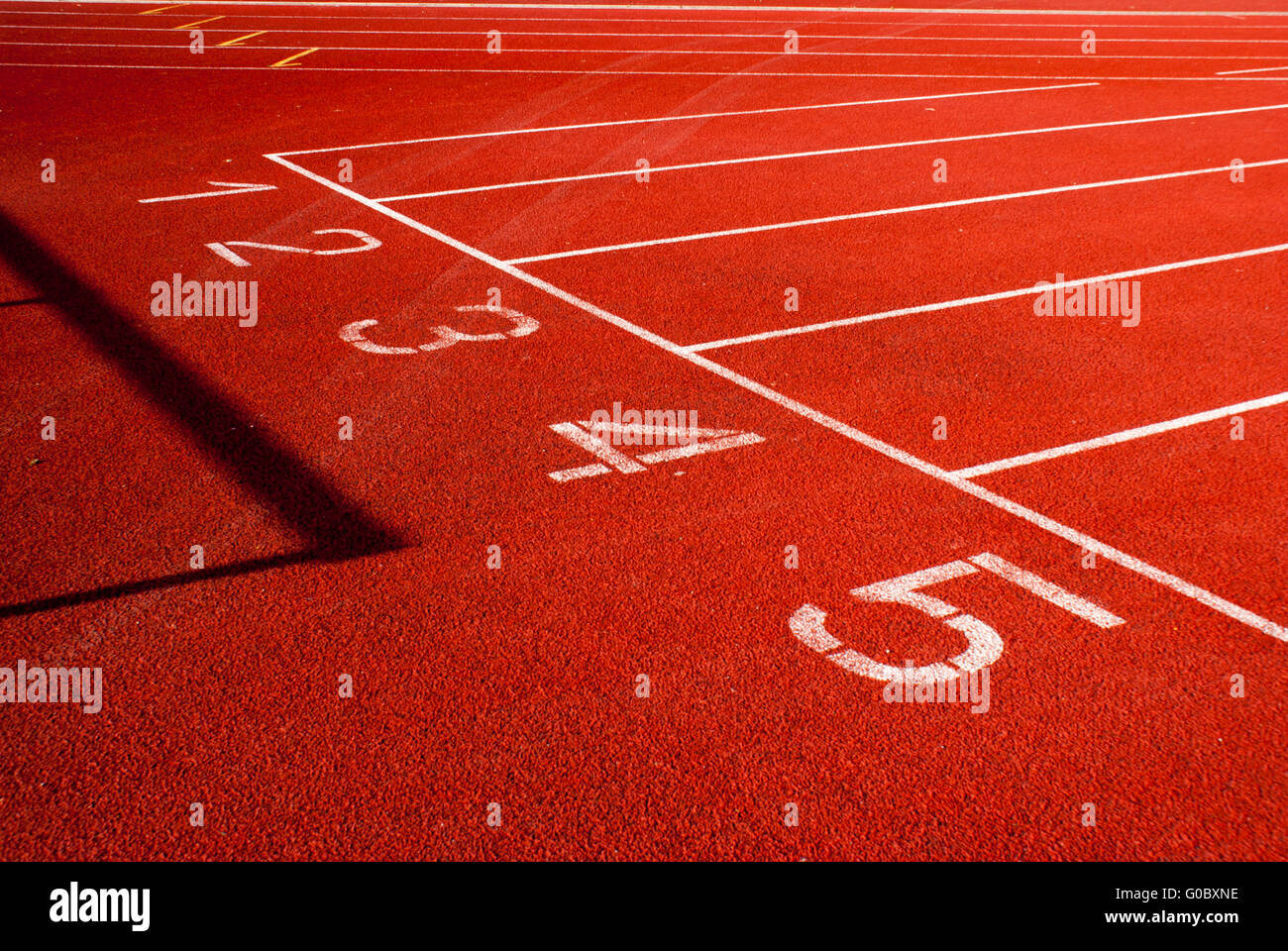 running course in a stadium, start line Stock Photo - Alamy