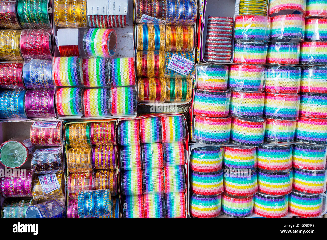 Colorful handmade Kacher churi Stock Photo - Alamy