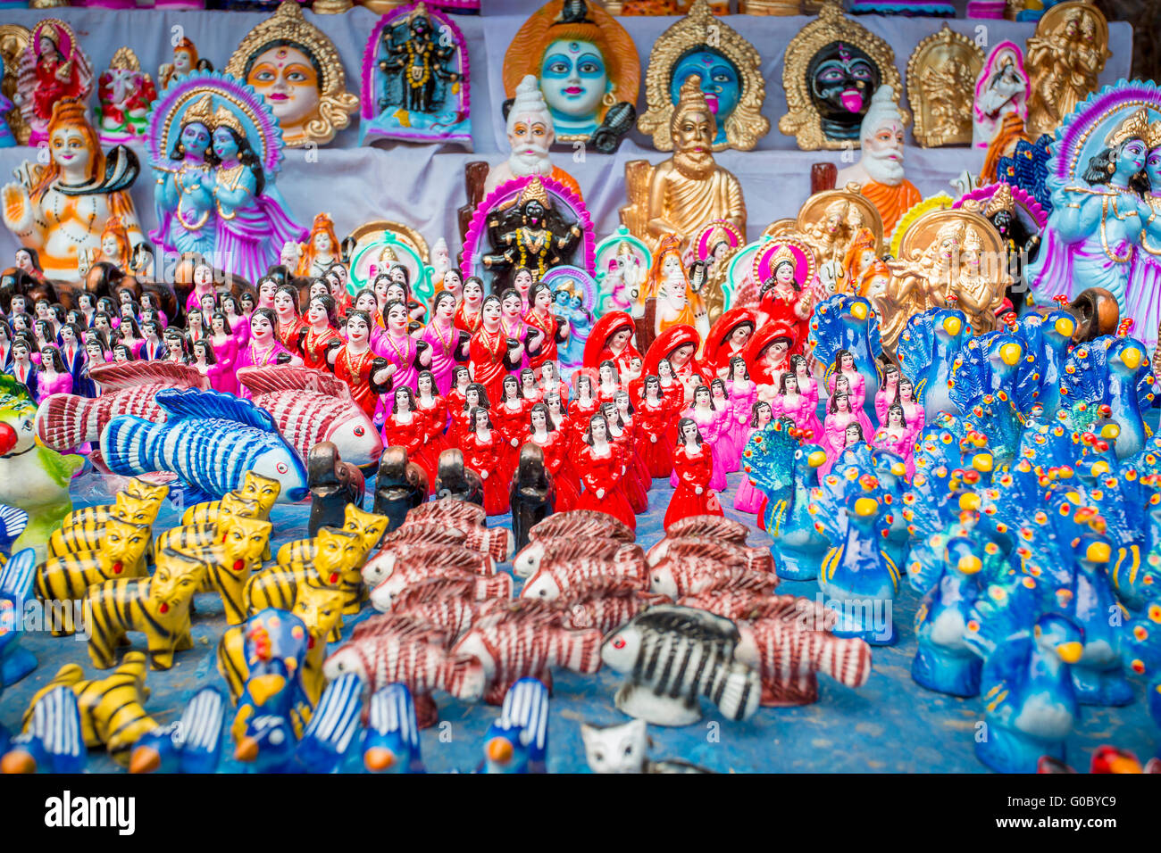 Colorful handmade toys, locally called Khelna, in a Bangla Pohela ...