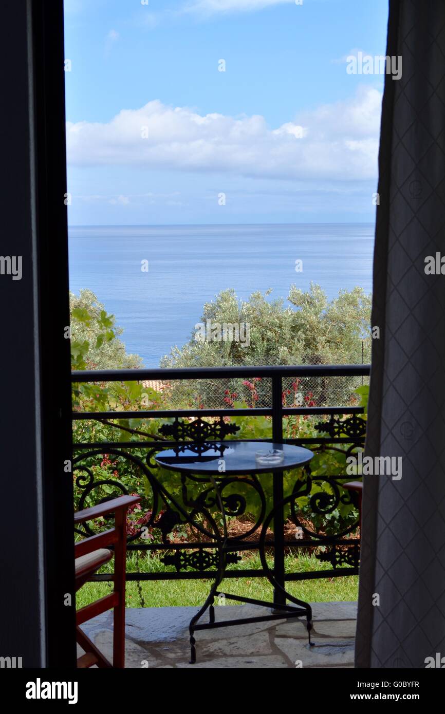 Balcony view trees hi-res stock photography and images - Alamy