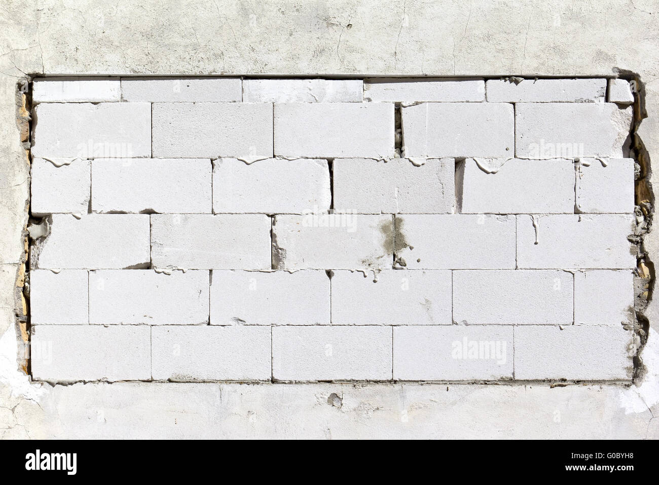 Concrete Block Wall Stock Photo - Alamy