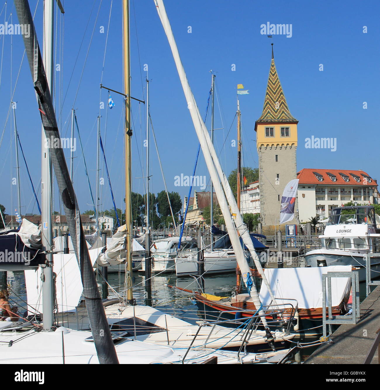 Lindau hafen tower hi-res stock photography and images - Alamy