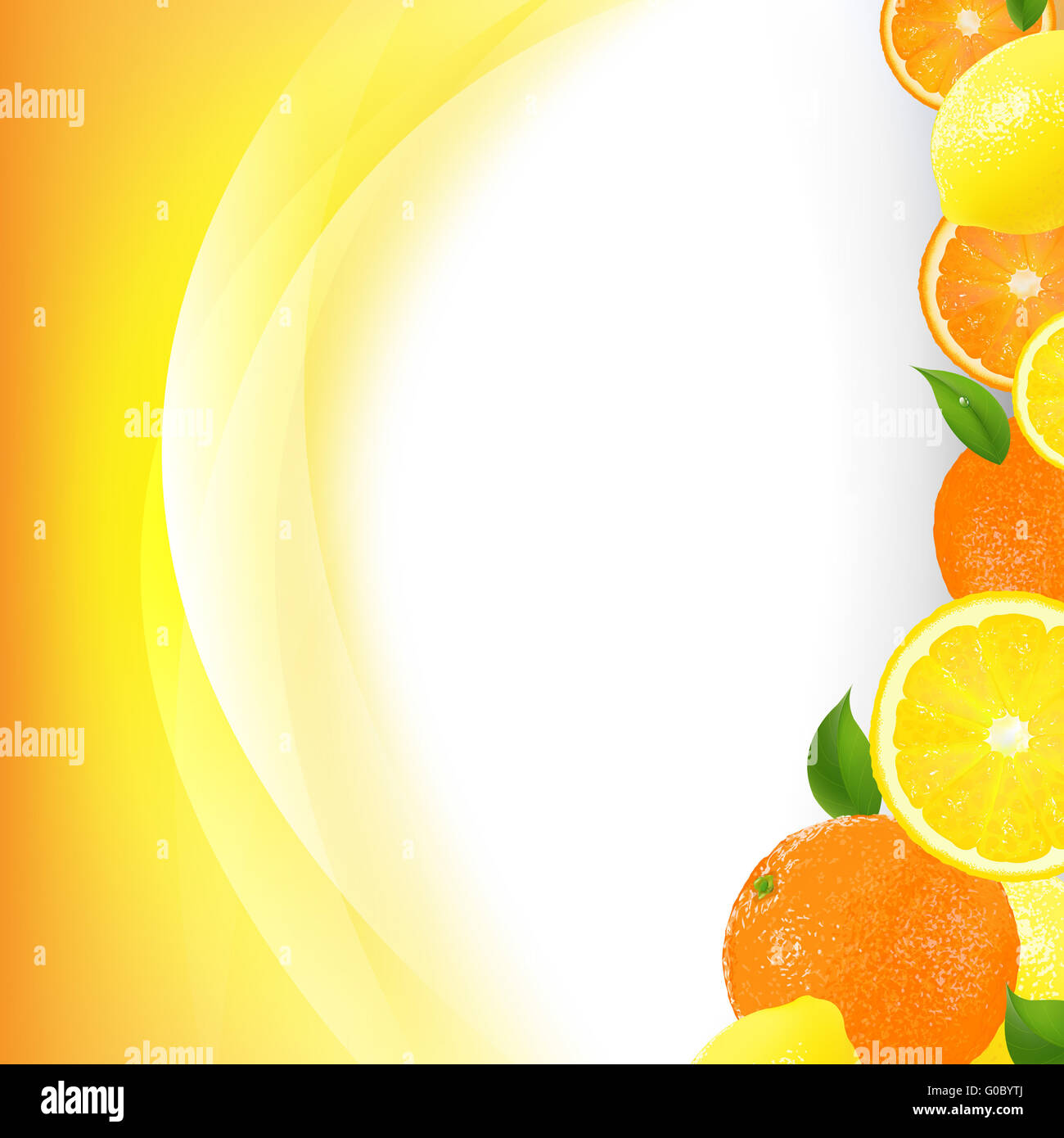Orange Border With Line Stock Photo - Alamy