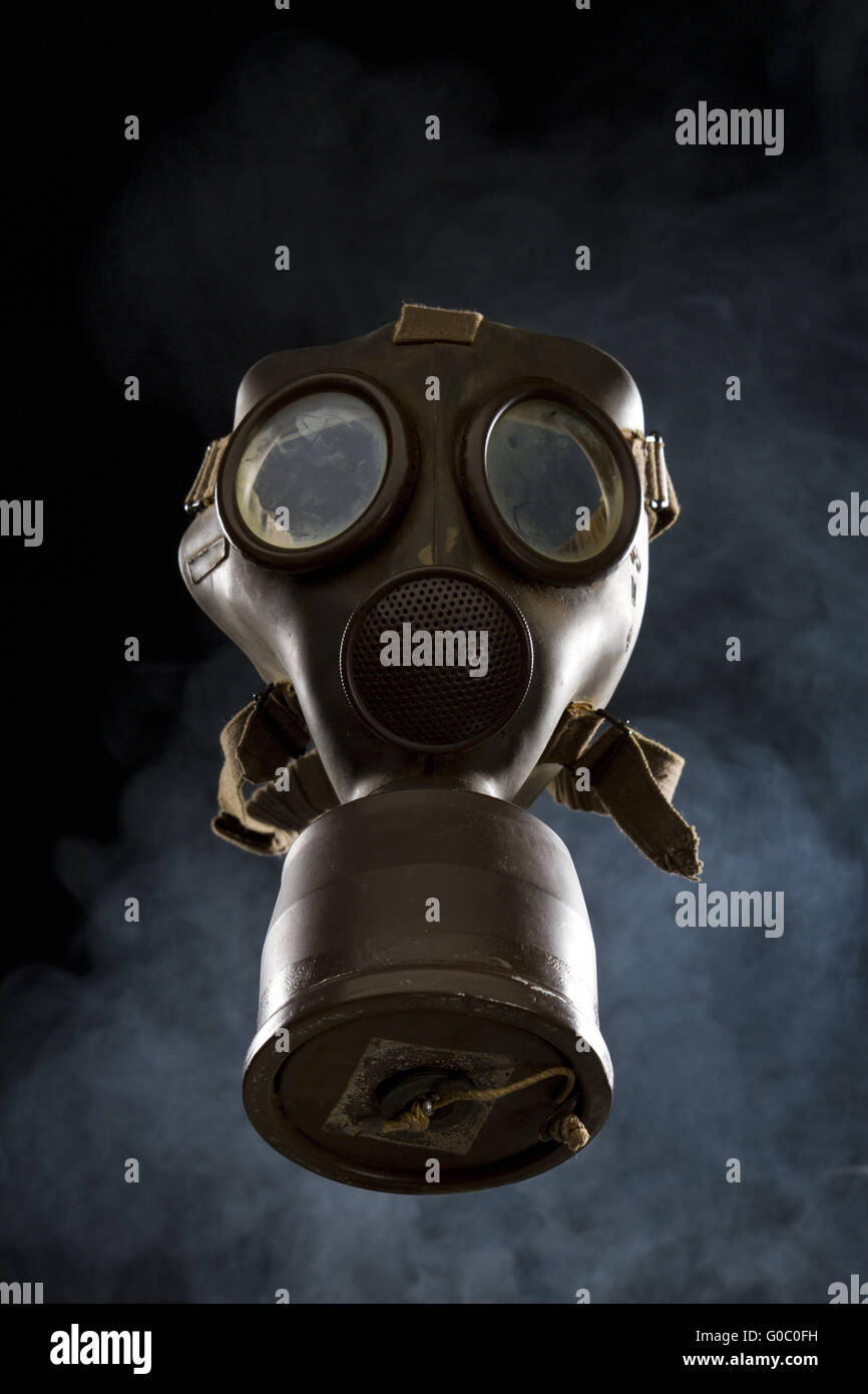 Vintage Gas Mask Isolated Stock Photo - Alamy