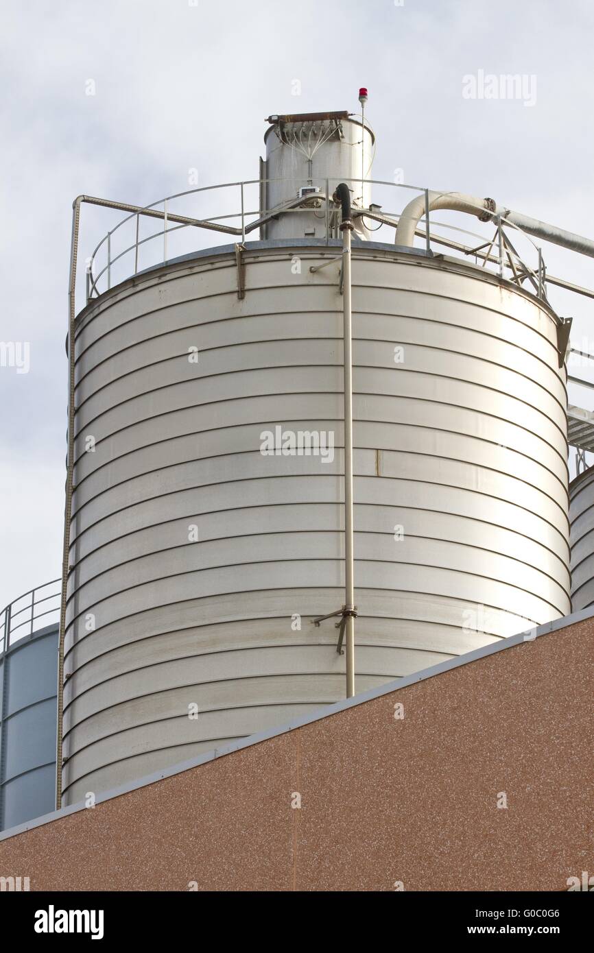 Large tanks on the port Stock Photo - Alamy