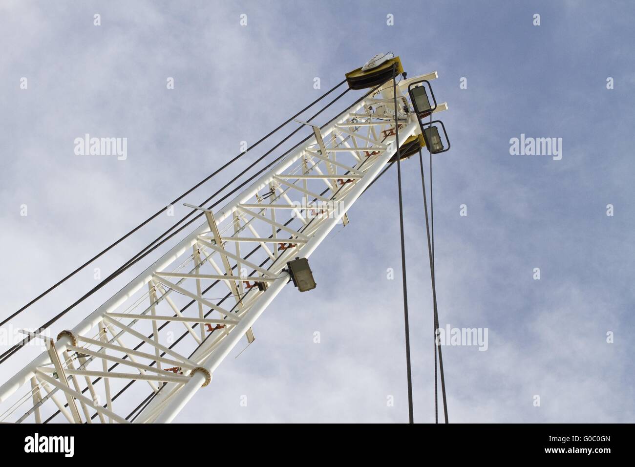 Crane in a construction site Stock Photo - Alamy