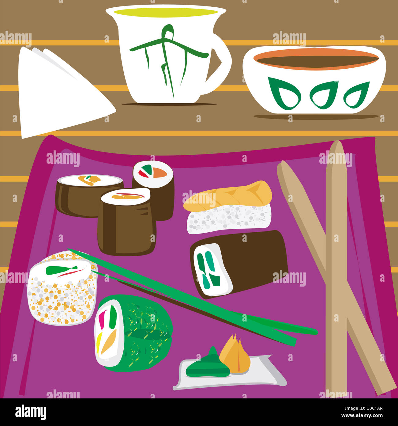 Soy sauce fish illustration hi-res stock photography and images - Alamy