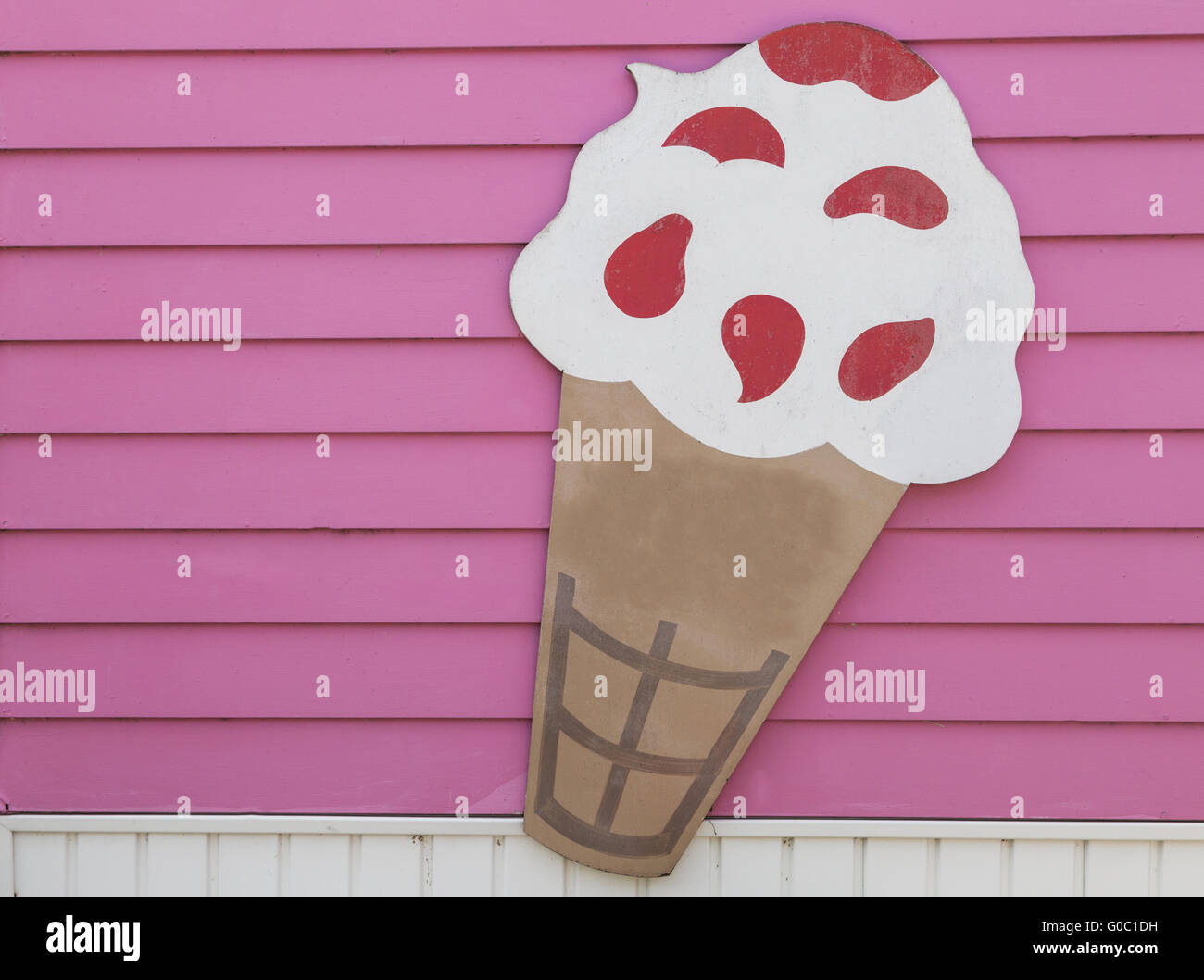 Icecream Cone Sign Stock Photo - Alamy