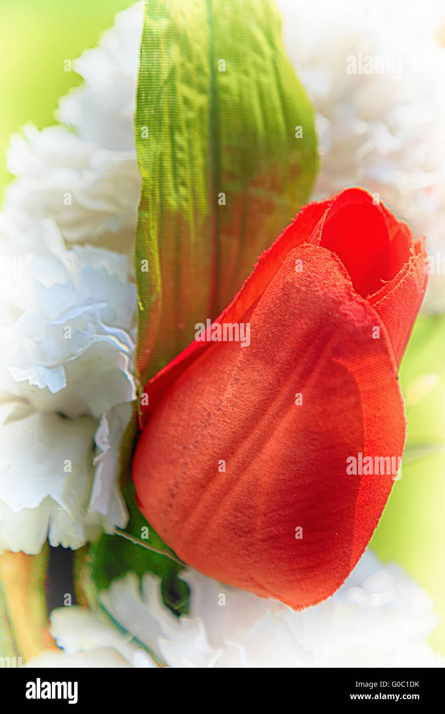 Plastic Red Rose Stock Photo - Alamy