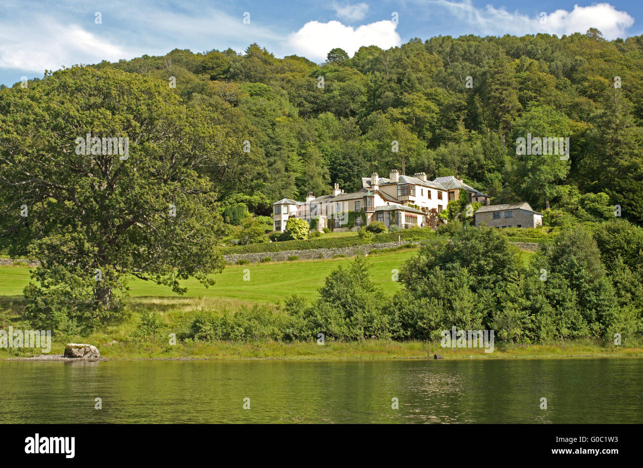 Brantwood, former home of John Ruskin, near Coniston Water, Lake ...