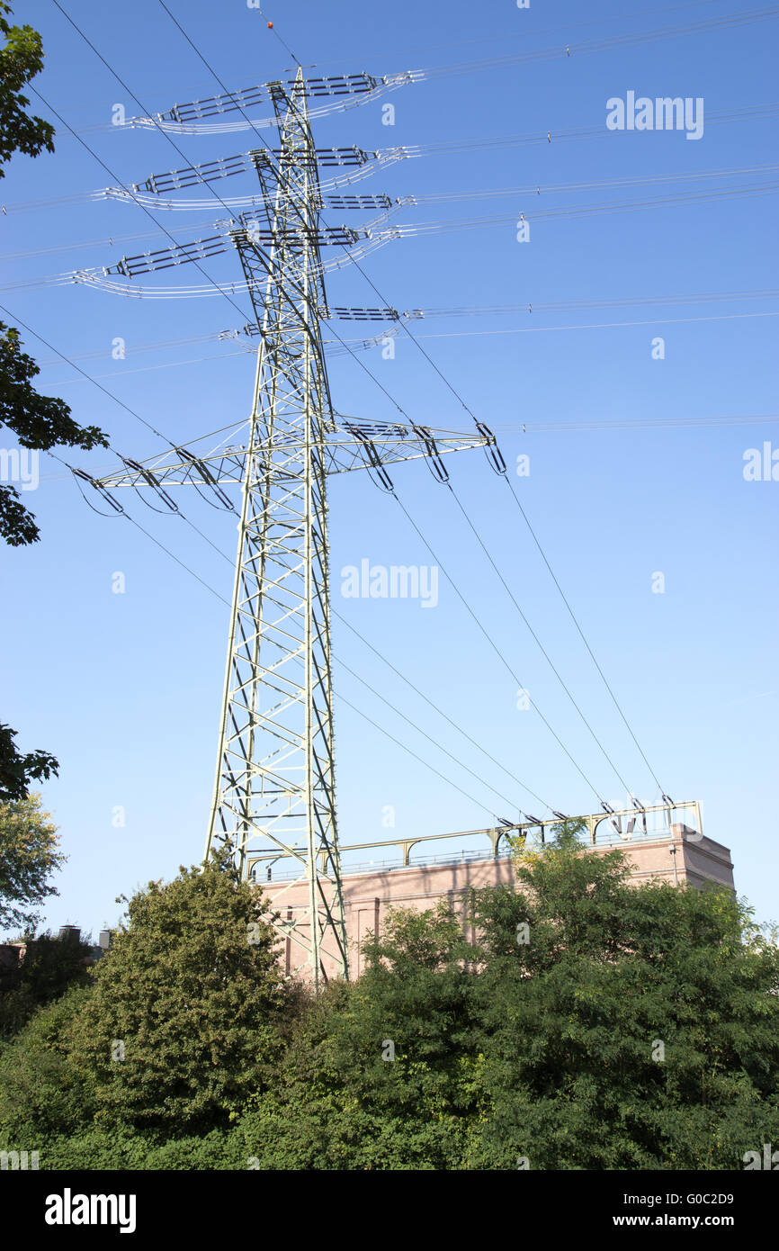 High Voltage at the Historical Relay Station in Re Stock Photo - Alamy