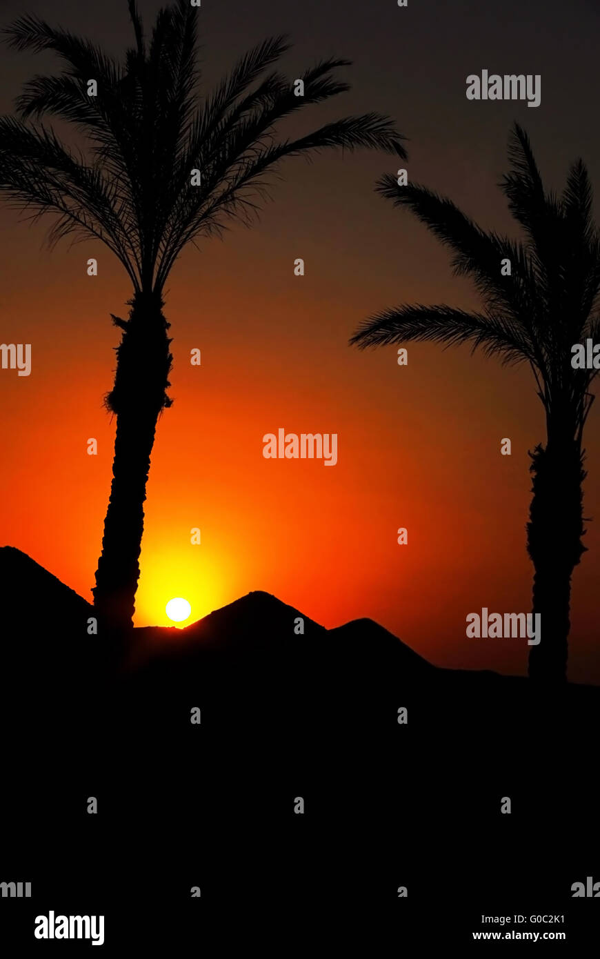 Sunset in Egypt Stock Photo - Alamy